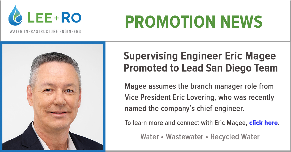 Eric Magee assuming the branch manager position in San Diego