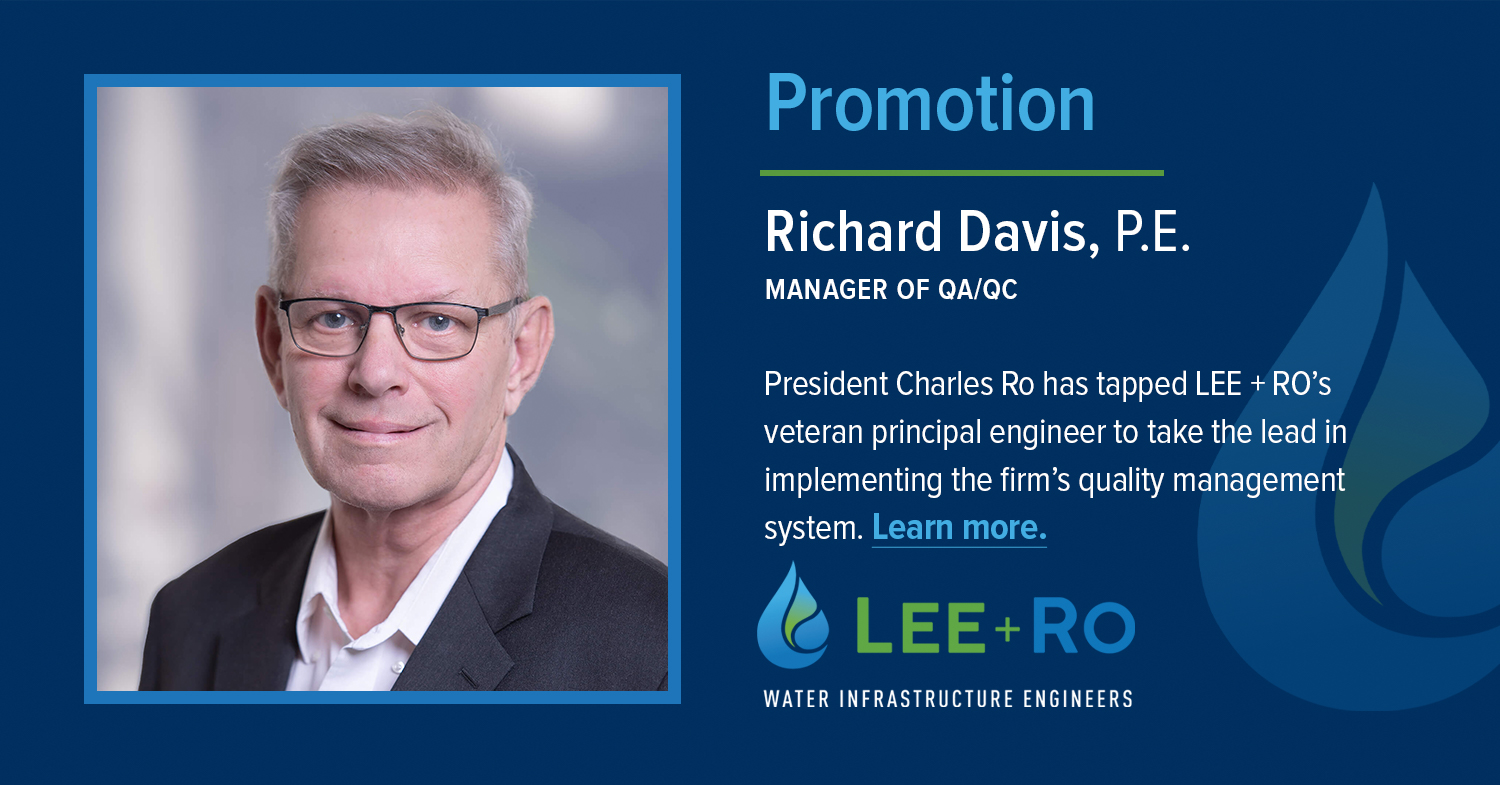 LEE + RO's Davis promoted to manager of QA/QC